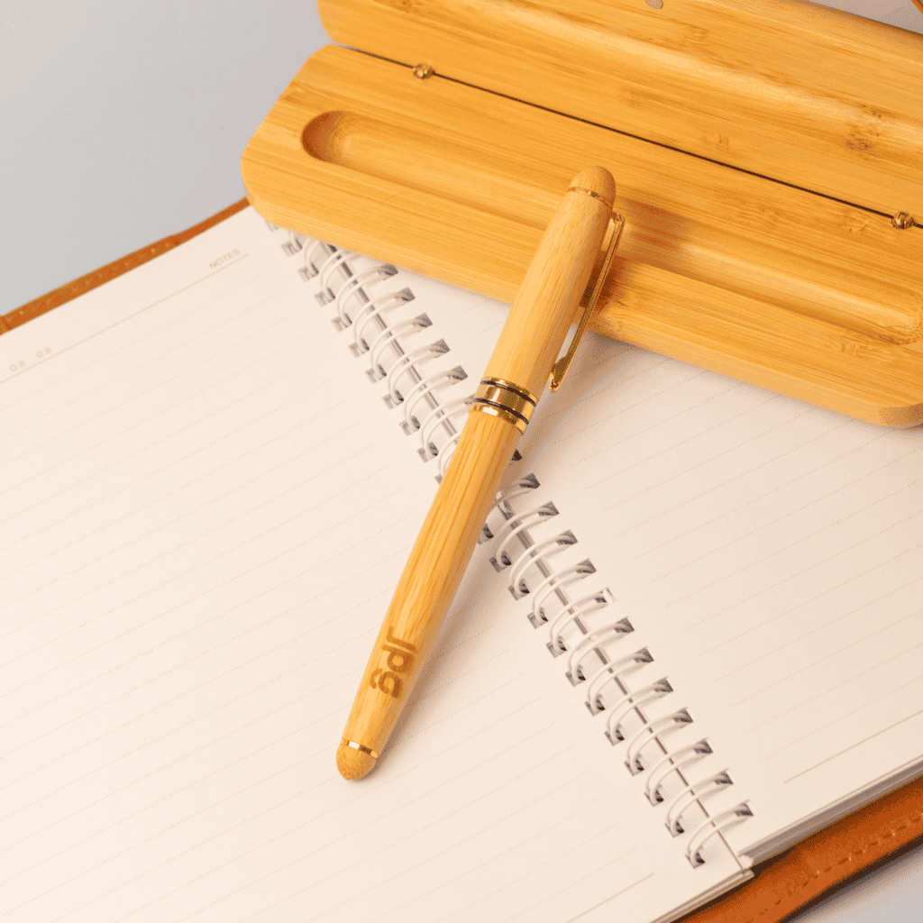 Bamboo Ballpoint Pen with Case - Seven Gifts
